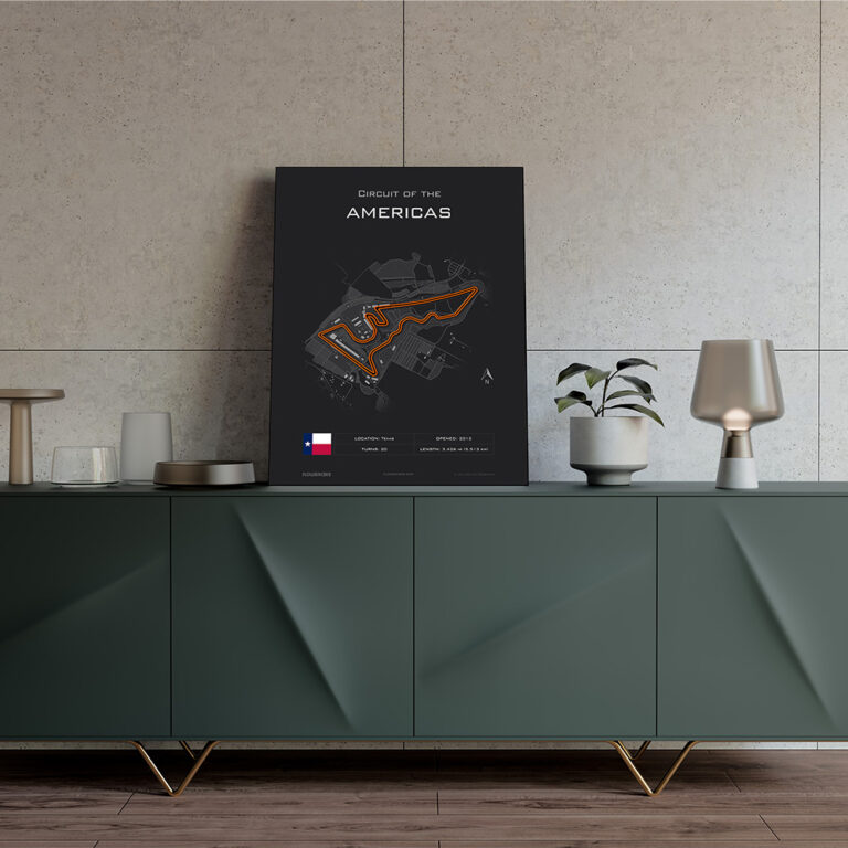 Circuit of the Americas Race Track Poster - FLOW RACERS