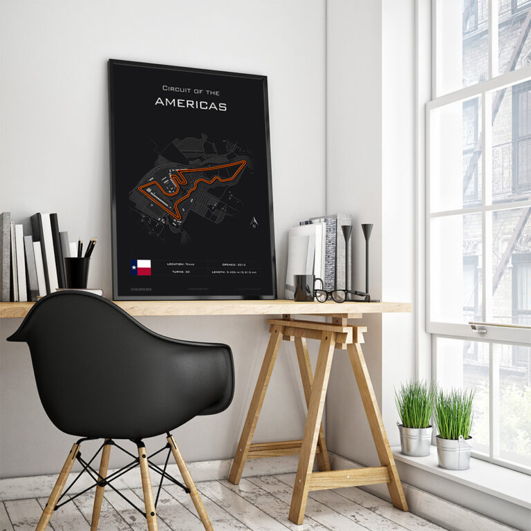 Circuit of the Americas Race Track Poster - FLOW RACERS