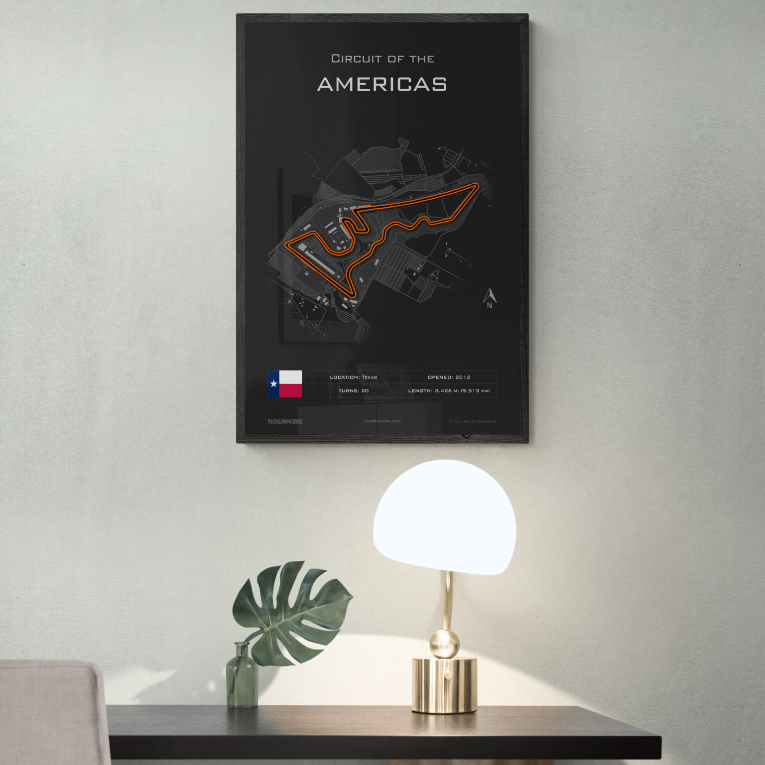 Circuit of the Americas Race Track Poster - FLOW RACERS