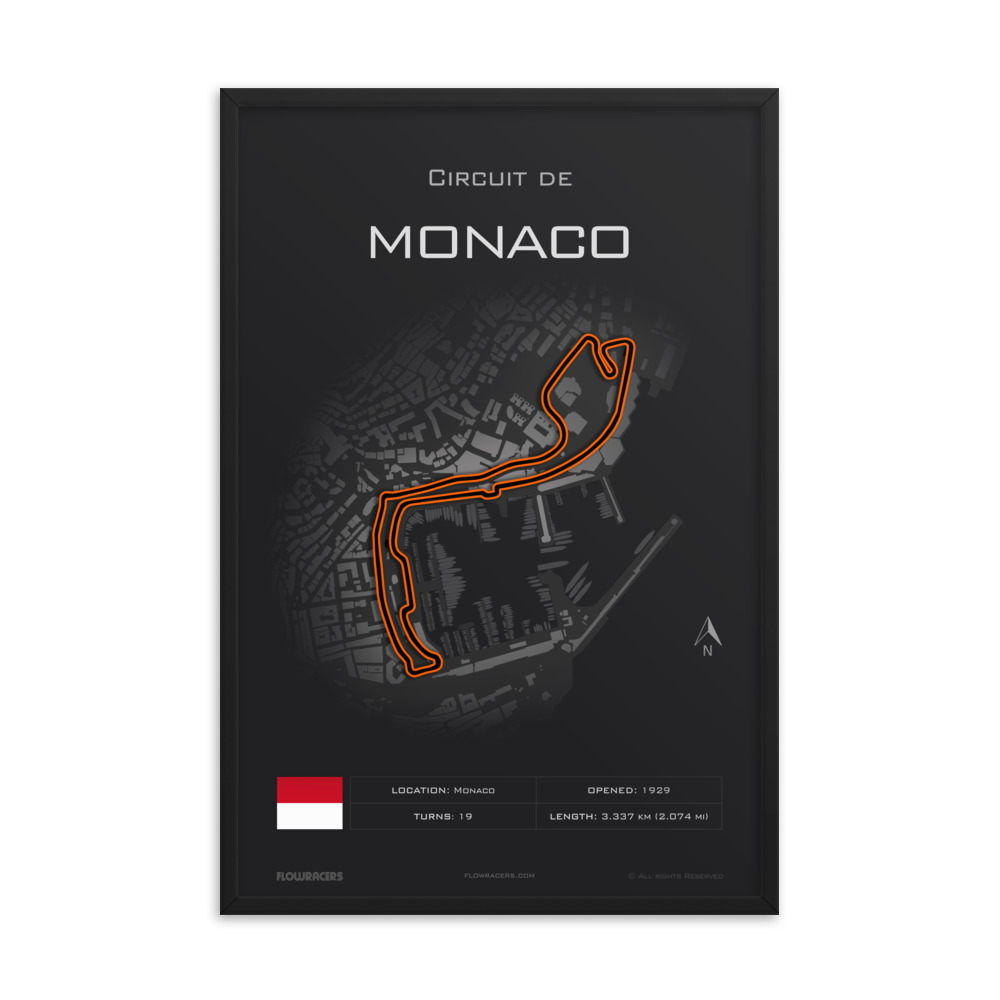 Monaco Race Track Poster - FLOW RACERS